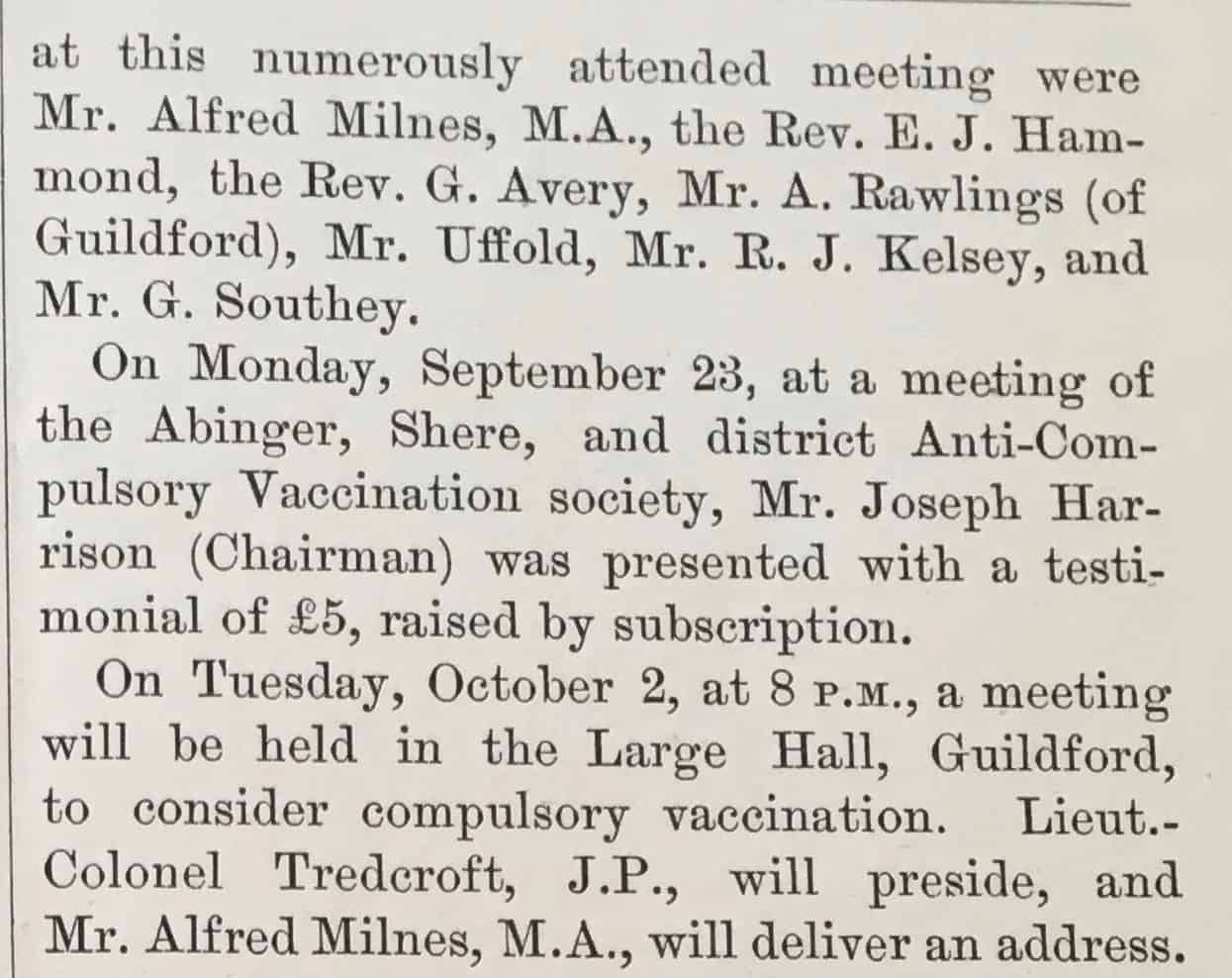 Abinger Monthly Record - October 1889
