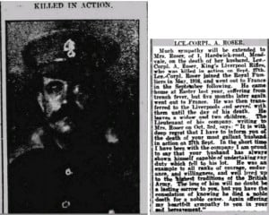 Lance Corporal Alfred Roser. Forest Green Soldier. WW1