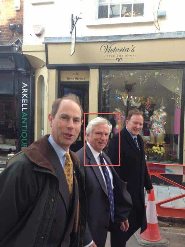 HRH Prince Edward on his way to the official opening of the Cave Tours ...
