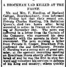 Private Charles Harding. Brockham. Dorking Soldier