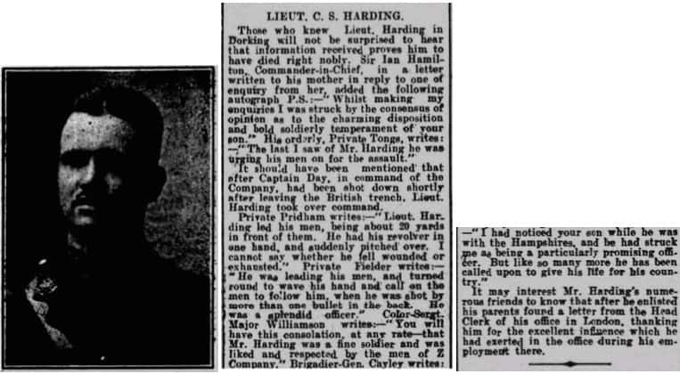 Clive Scotland Harding Death Notice 2 © findmypast.co.uk - Dorking ...