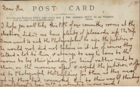 Dorking Suffrage Postcard