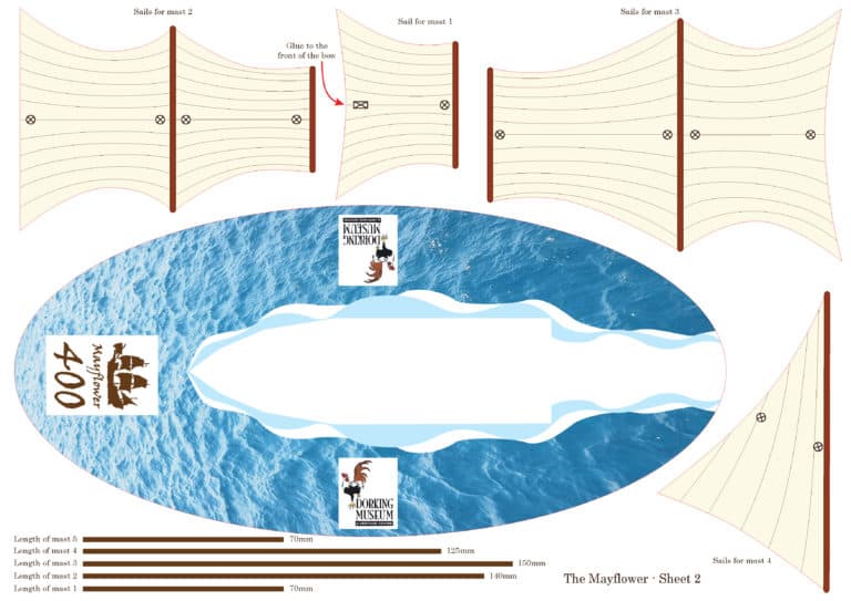 Dorking Museum - Paper Mayflower Model