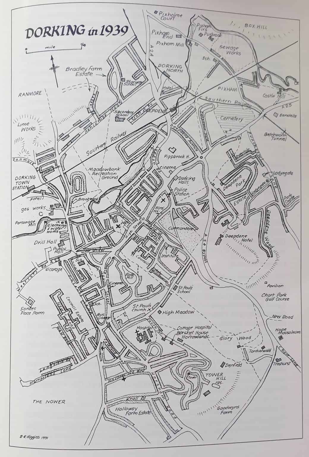 High Street Postcards - Dorking in 1939