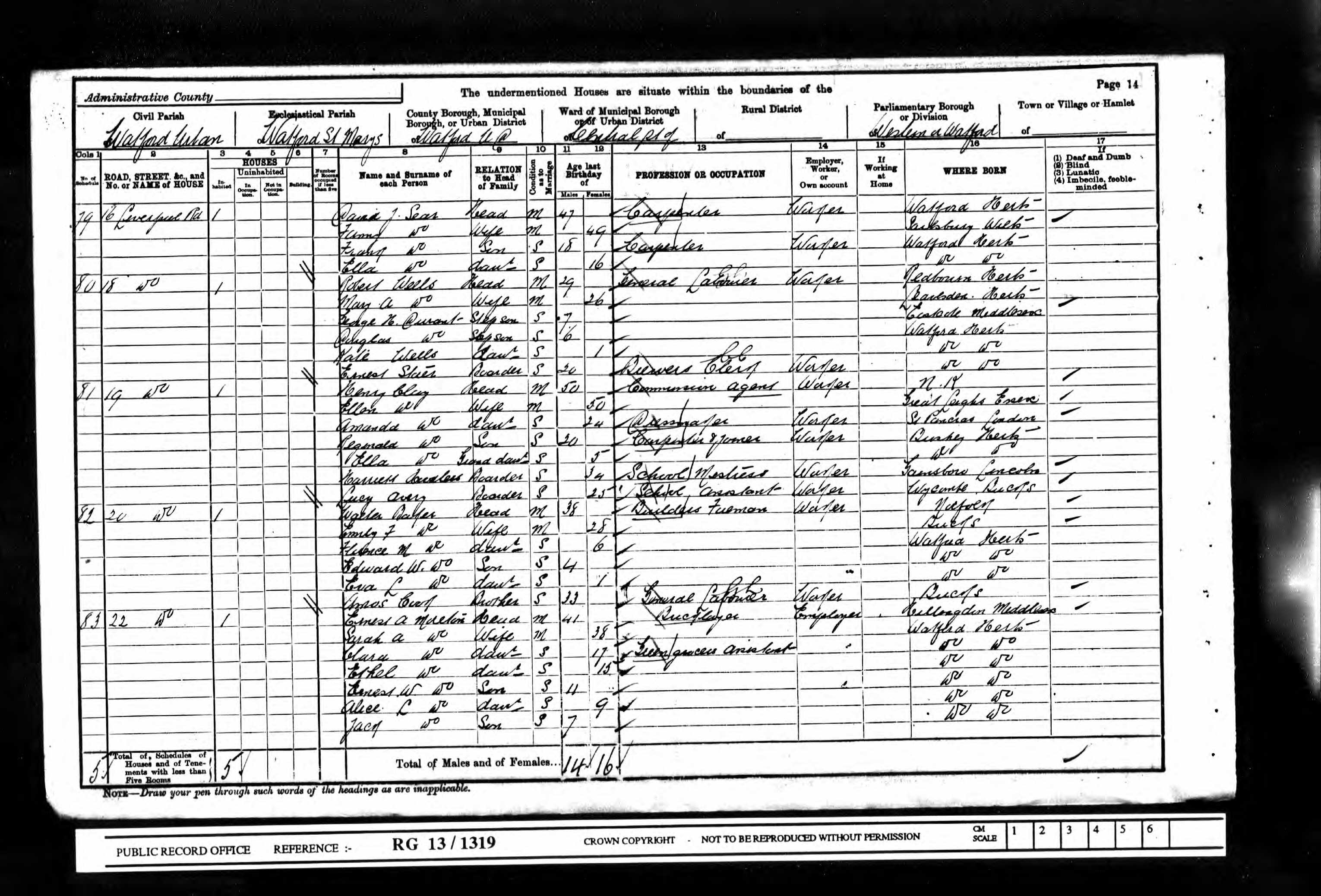 Douglas Durrant 1901 Census © Ancestry.co.uk - Dorking Museum ...