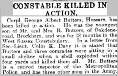 George Butters Death Notice © Surrey Mirror findmypast.co.uk - Dorking ...