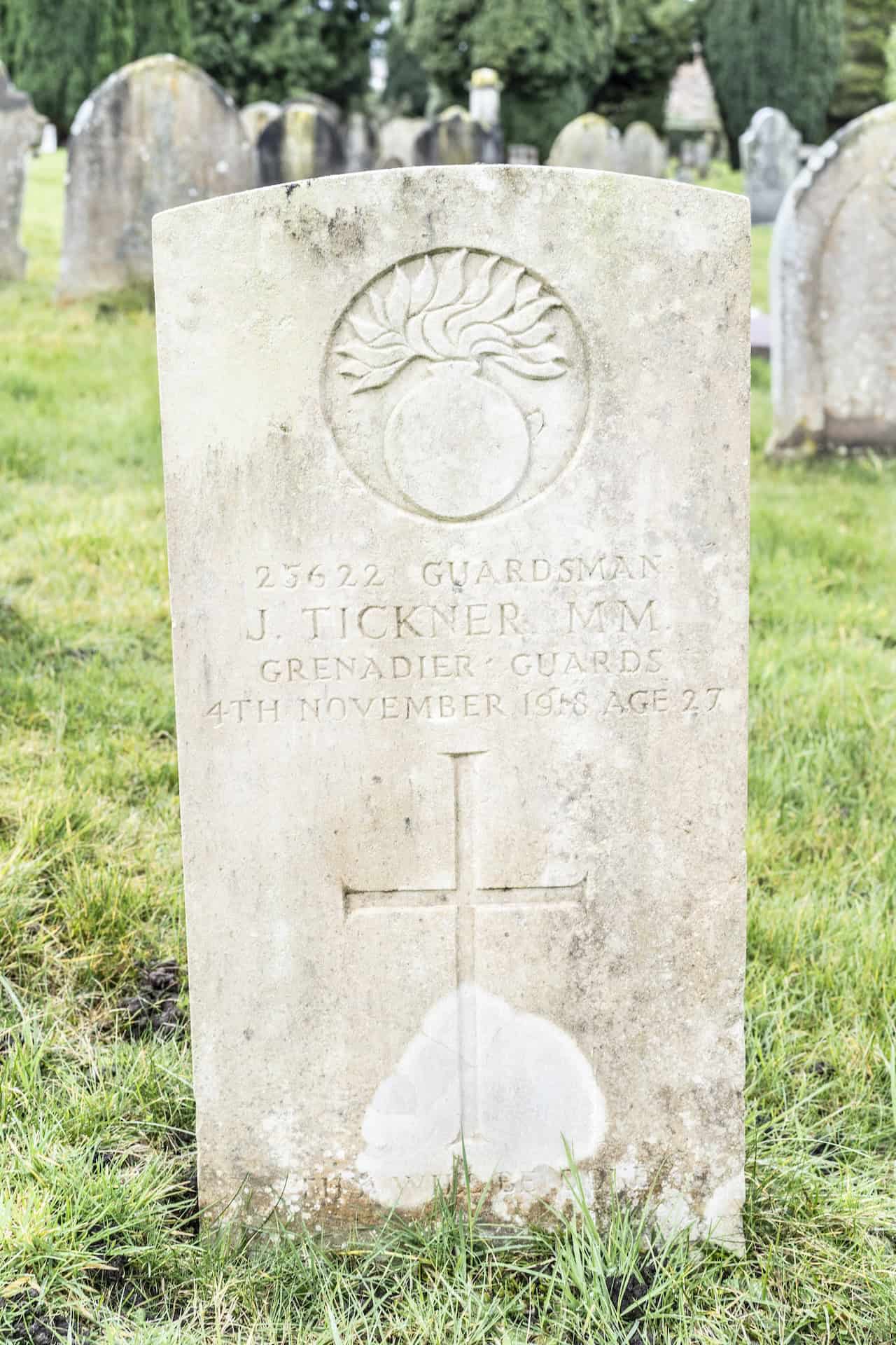 J.TICKNER (1918) WWI graves Dorking Cemetery - Dorking Museum ...