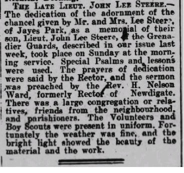 Lieutenant John Henry Gordon Lee-Steere