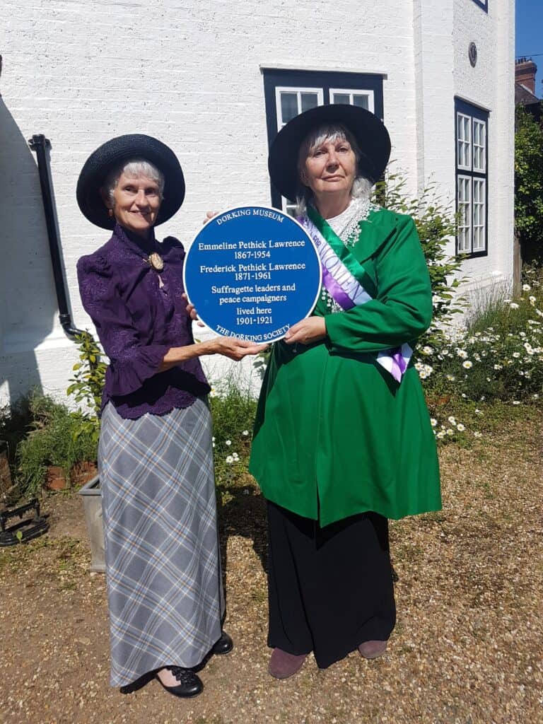 Emmeline and Frederick Pethick Lawrence Blue Plaque 2 - Dorking Museum ...