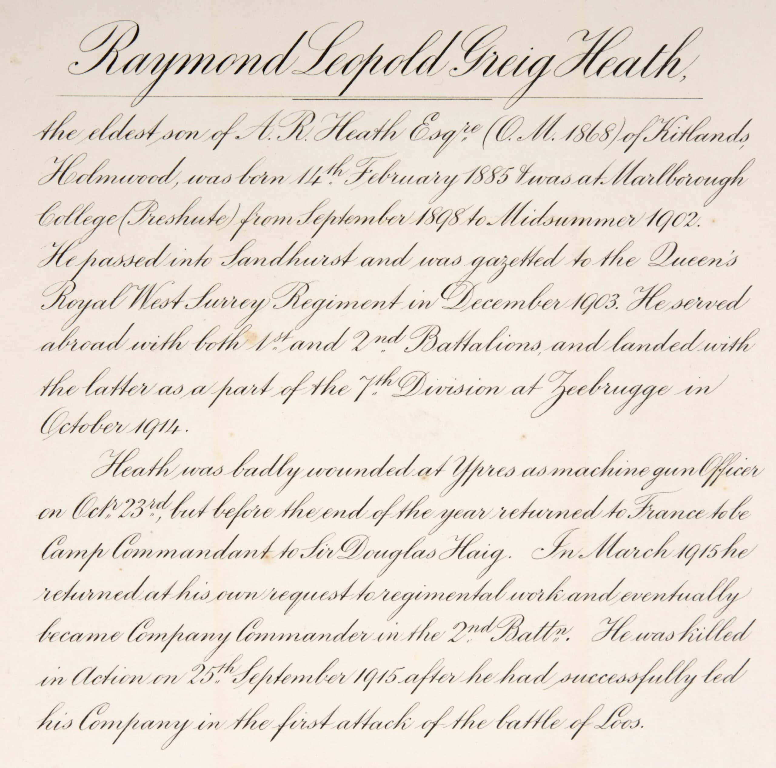 Raymond Heath Obituary - Dorking Museum & Heritage Centre