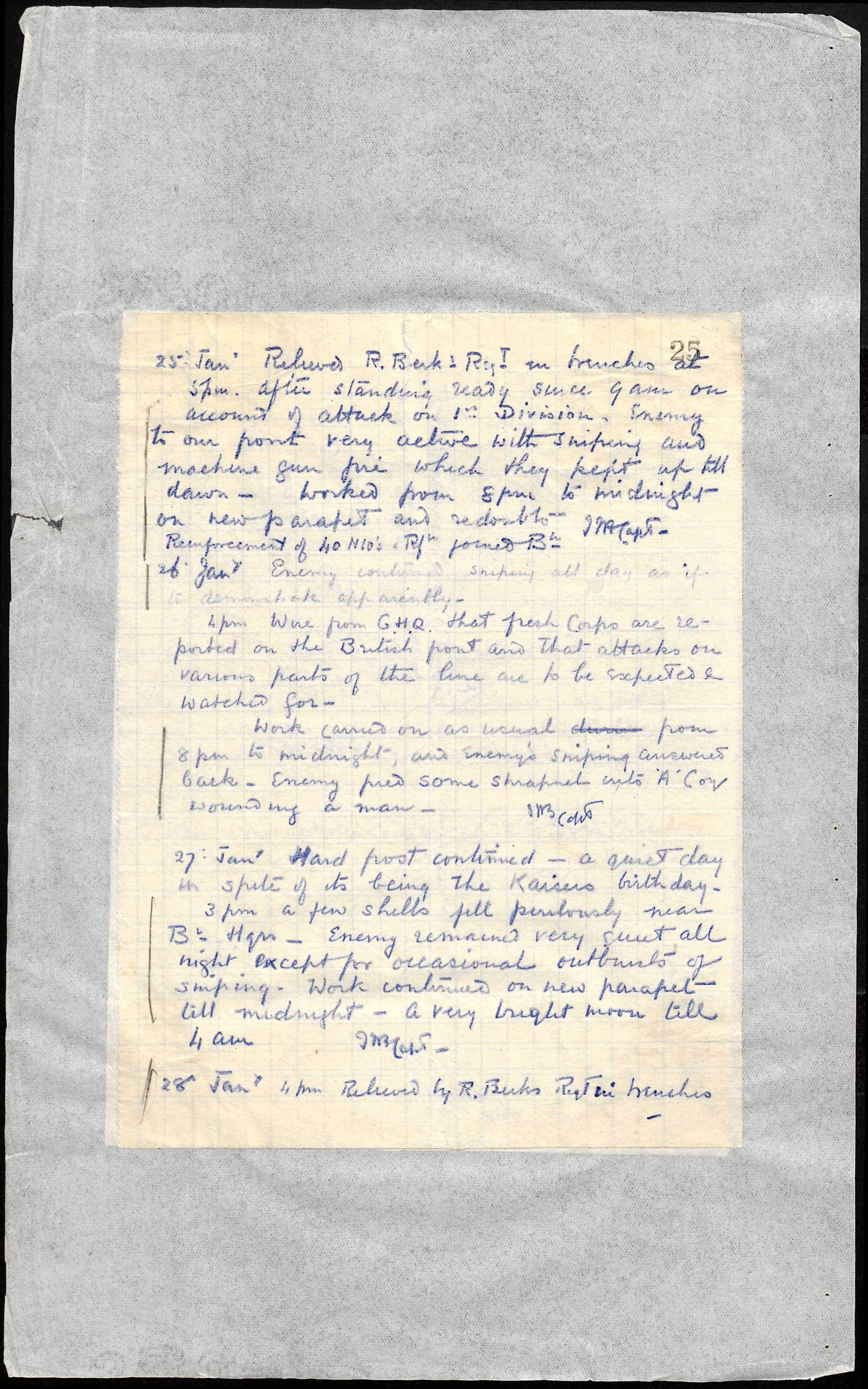 Richard Edmondson WW1 War Diary © ancestry.co.uk - Dorking Museum ...