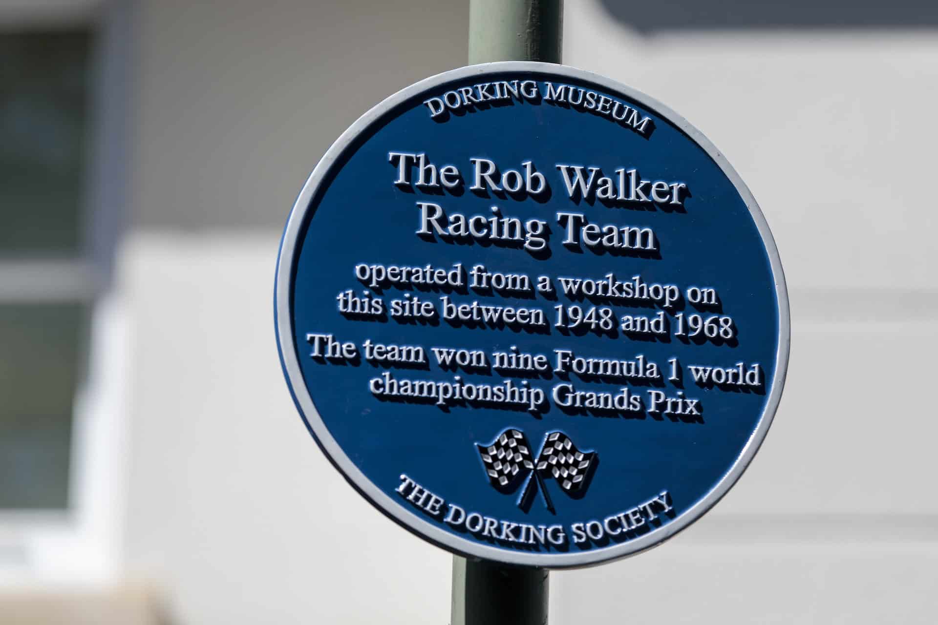 Rob Walker Blue Plaque 2 - Dorking Museum & Heritage Centre