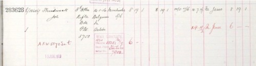 Private Valentine Joe Strudwick. 15 year old Dorking Soldier